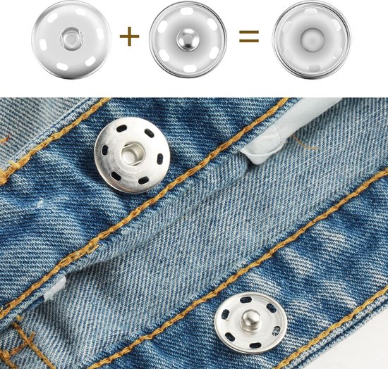 12 stuks drukknoppen kliksluitingen naaibare metalen drukknopen ...