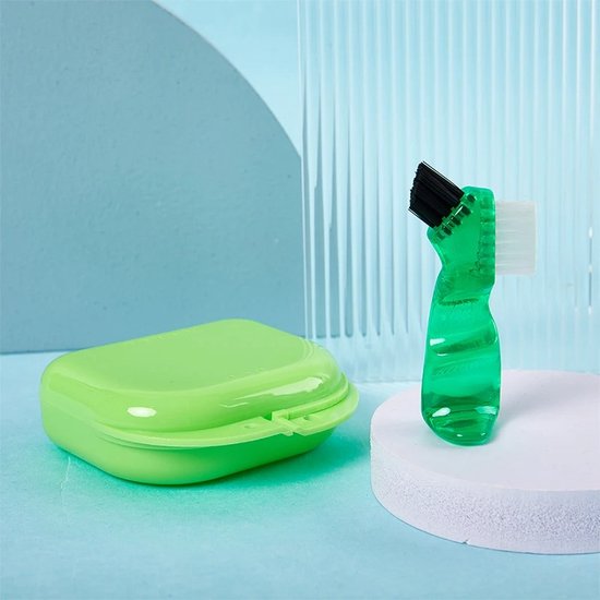 Protheseborstel - Kunstgebit borstel - Klein - Tandenborstel - Groene ...