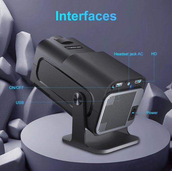 Magcubic HY320 - Nieuwe Ultieme Draagbare Beamer - 2024 model - WiFi 6 ...