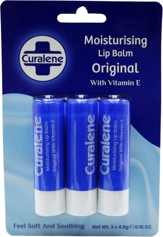 Curalene - Lippenbalsem - original met vitamine E - set van 3 stuks | bol