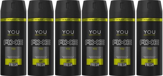 AXE - You Clean Fresh Deodorant- 6 x 150 ml - Voordeelverpakking | bol