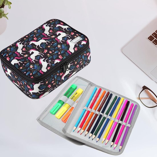 Etui Groot, Etui Dubbele Rits Etui met Verwijderbare Compartimenten ...