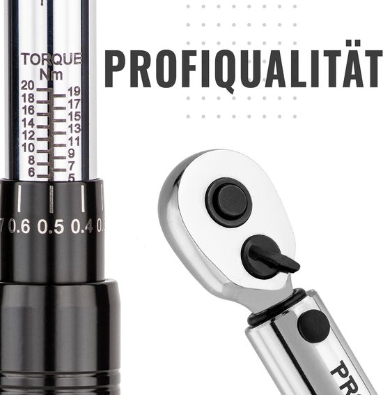 PRO BIKE TOOL - Fiets- en Motor Momentsleutel - 1/4-inch Aandrijving | bol