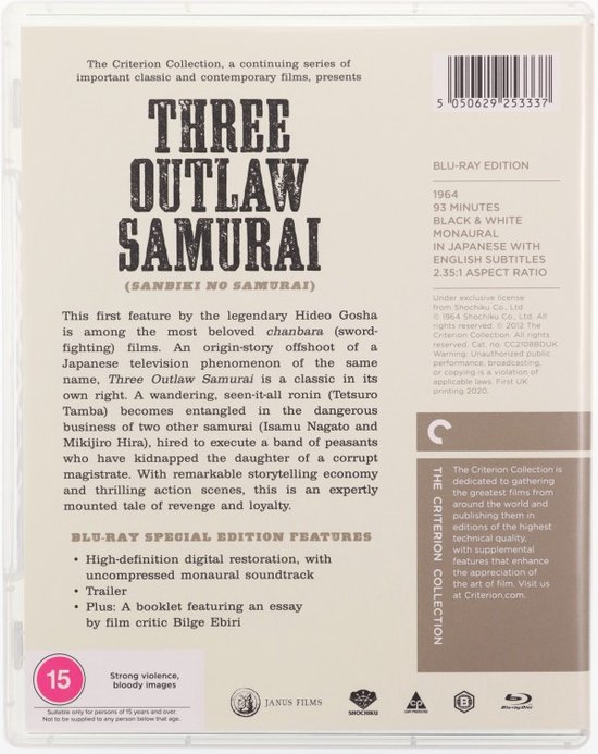 Three Outlaw Samurai (Blu-ray), Tetsurô Tanba | Dvd's | bol
