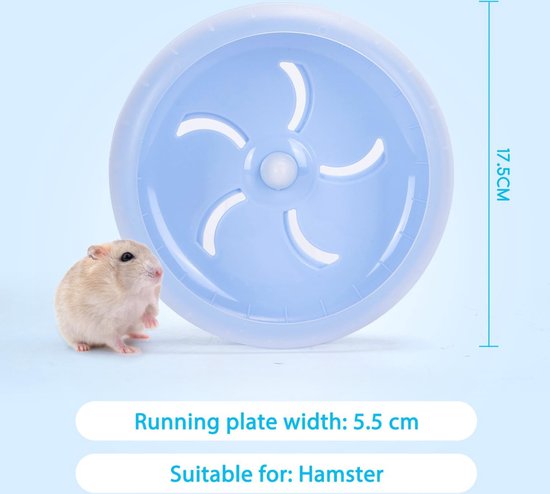 Loopwiel diameter 175 cm | Stil hamsterspeelgoed voor kleine huisdieren (blauw) | bol