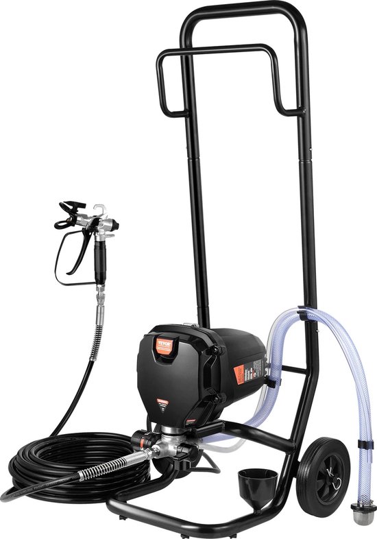 Vevor - Airless - Verfspuit - Verfpistool - Spuitmachine - Met Kar - Met Wielen -... | bol