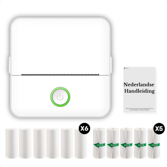 Yelie's Q1 Mini Printer - Pocket Printer - Sticker Printer - Incl. 6 ...