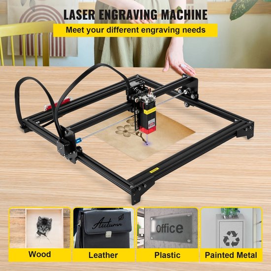 Naiz® - Mini laser grafeermachine - 40x40 CM - 5.5 Watt | bol