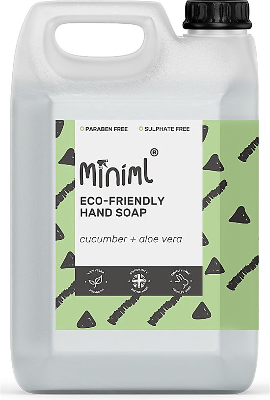 Miniml Handzeep Grootverpakking - Komkommer & Aloë Vera - 5L | bol