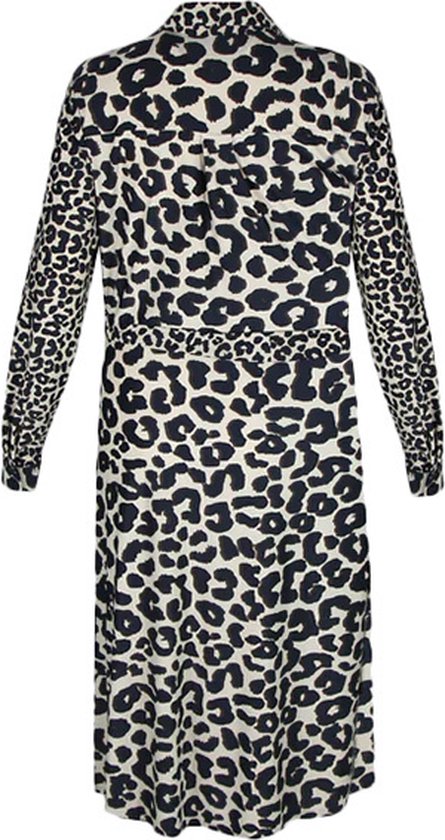 G-maxx jurk Edmee - kiezel/zwart | bol