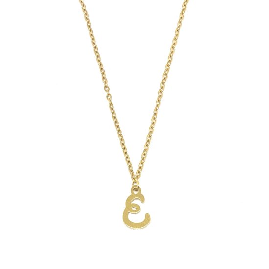Letter ketting met initiaal - initiaal E - goud | bol.com