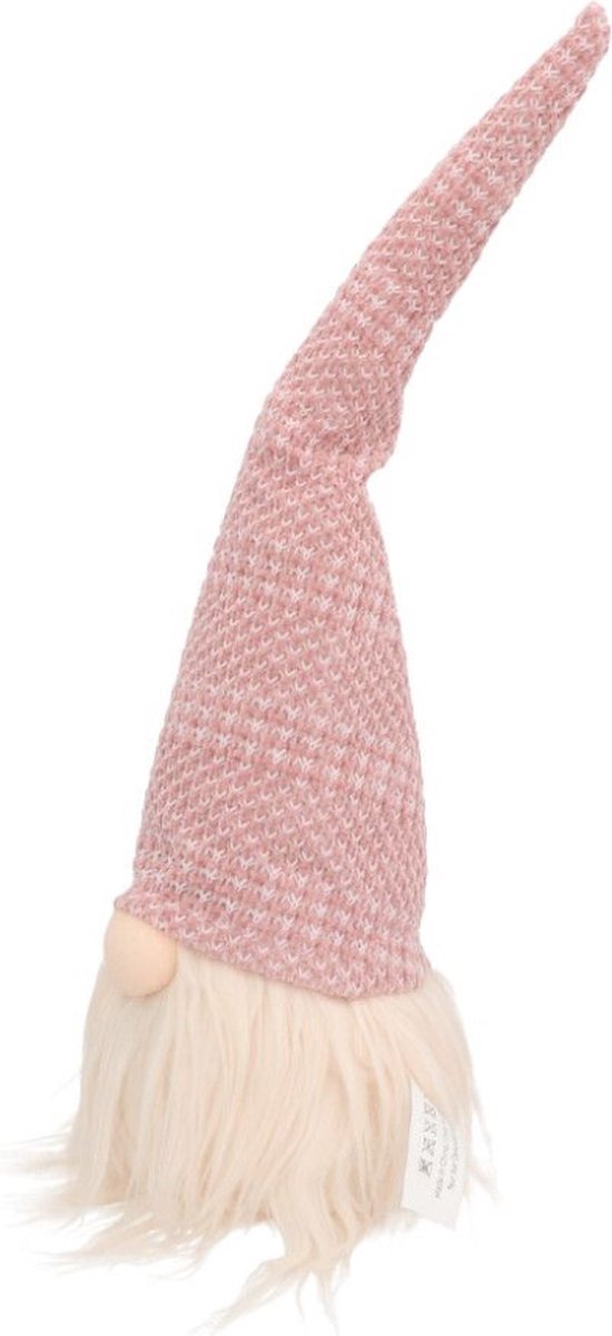 Oneiro’s luxe Gnoom met roze muts | 38 cm - Gnoom Kerst Zittend ...