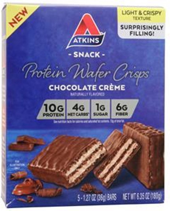Atkins | Protein Wafer Crisps | Chocolate Crème | Doos | 5 x 36 gram ...