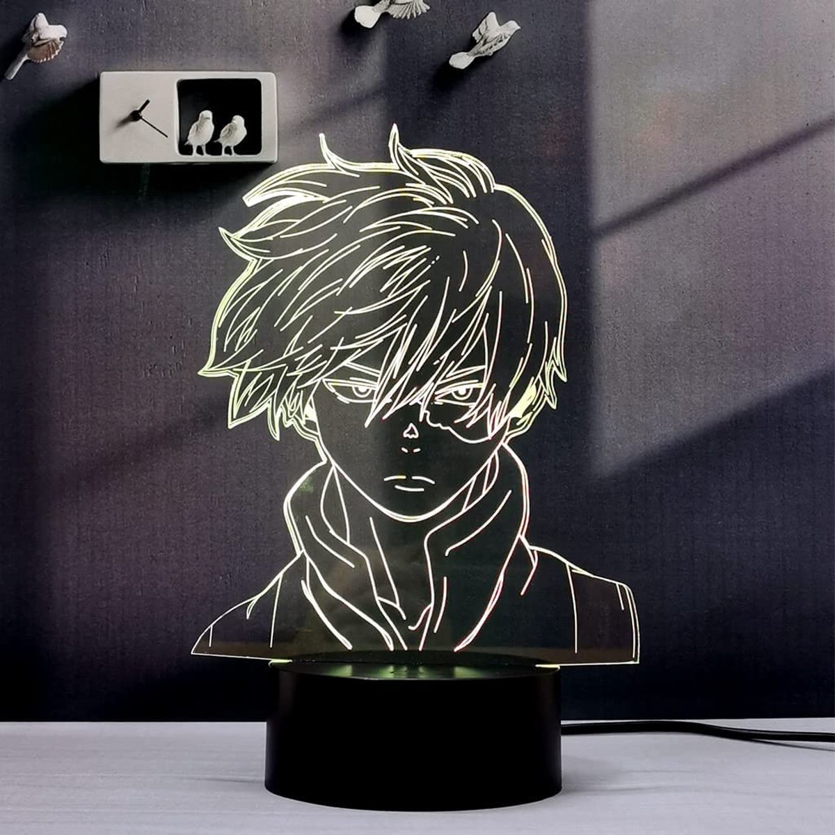 Lampe 3D ANiMU - 16 Couleurs - Todoroki - My Hero Academia - MHA ...