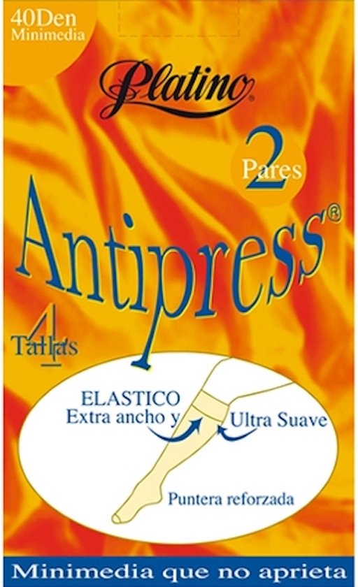 2 paar niet knellende 40 den panty kousjes antipress van Platino maat ...
