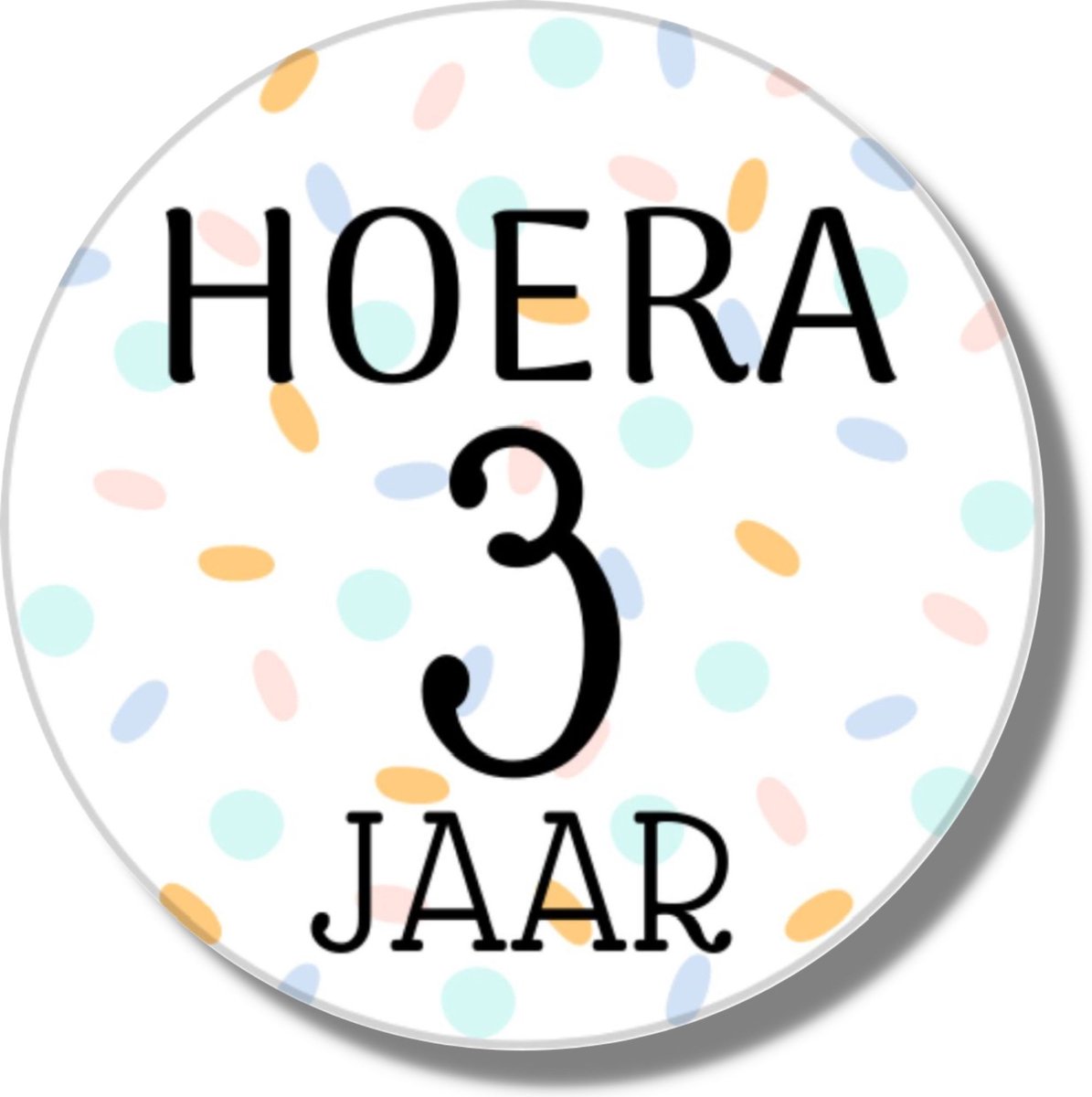 20 x Hoera 3 Jaar Stickers - Stickervel - Cadeausticker - Wensetiket ...