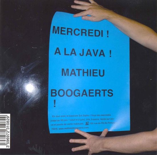Mathie Boogaerts-liva A La Java, Mathieu Boogaerts | CD (album ...