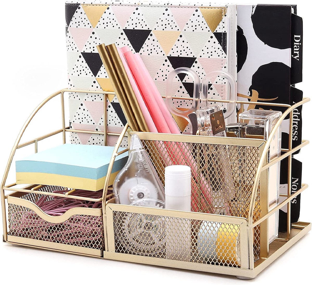 Bureauorganizer, gaas, pennenhouder, multifunctionele organisator met 7 ...