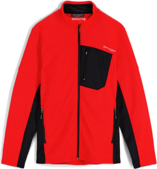 Spyder Bandit Hybrid Full Zip skipully heren rood dessin | bol.com