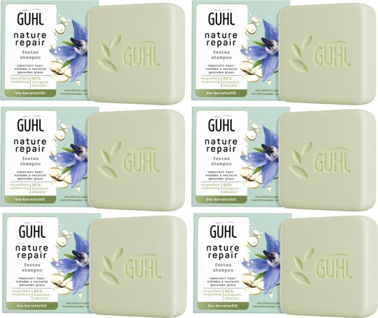 Guhl - Nature Repair Shampoo Bar - 6 x 75 g - Herstelt Beschadigt Haar ...