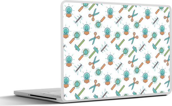 Laptop sticker - 12.3 inch - Schaar - Potlood - Patronen | bol.com