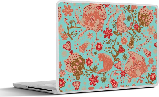 Laptop sticker - 14 inch - Peperkoekhuisje - Bloemen - Katten ...