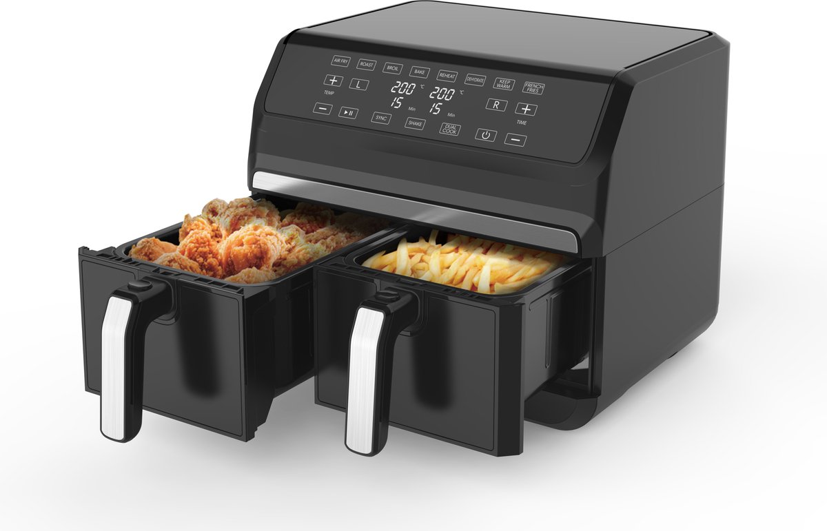 Just Perfecto 8-in-1 Airfryer XXL 8L - 1700W - Met Touchscreen & LED ...