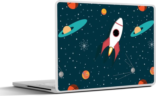 Laptop sticker - 14 inch - Raket - Ruimte - Kinderen - Design | bol.com