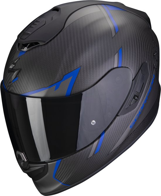 Scorpion Exo-1400 Evo Carbon Air Kendal Matt Zwart-Blauw Integraalhelm ...