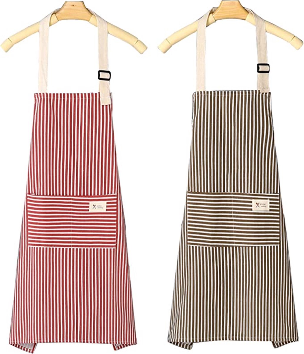 Paar schorten, 2 STKS kookschorten voor vrouwen mannen, keukenschort ...