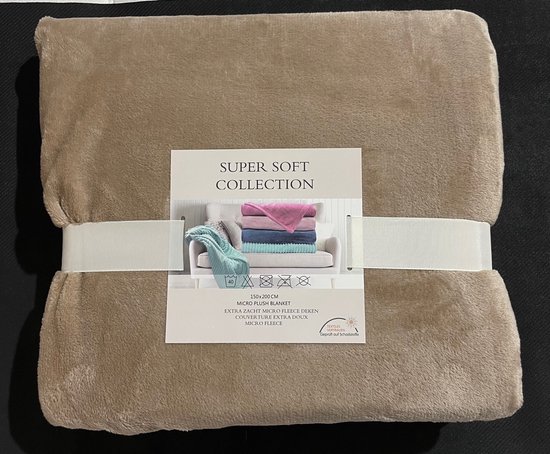 leuke fleece plaid BEIGE 150 x 200 | bol.com
