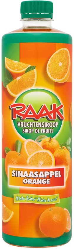 Raak Limonade Siroop Vruchtensiroop Sinaasappel 75cl Pak 6 Flessen ...
