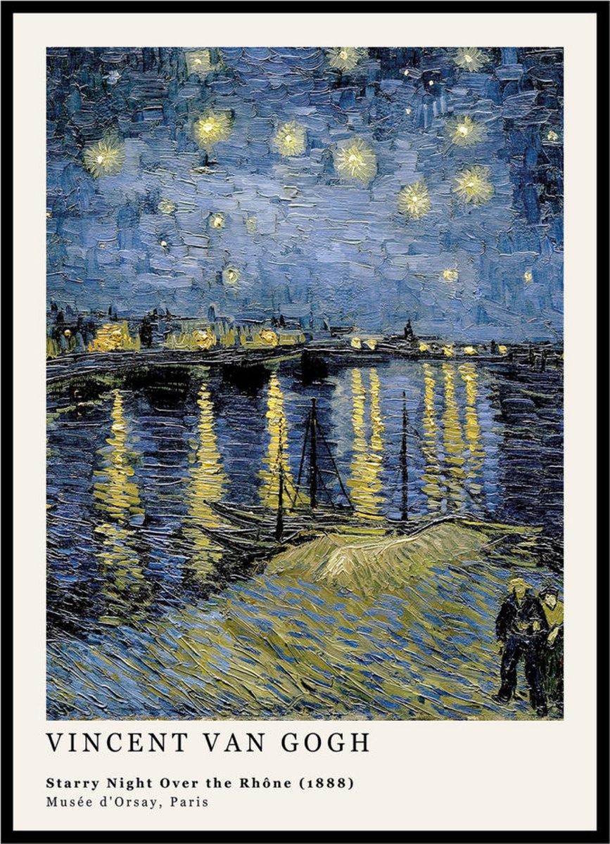 Poster Starry Night over the Rhône - Vincent Van Gogh - Large 30x40 ...