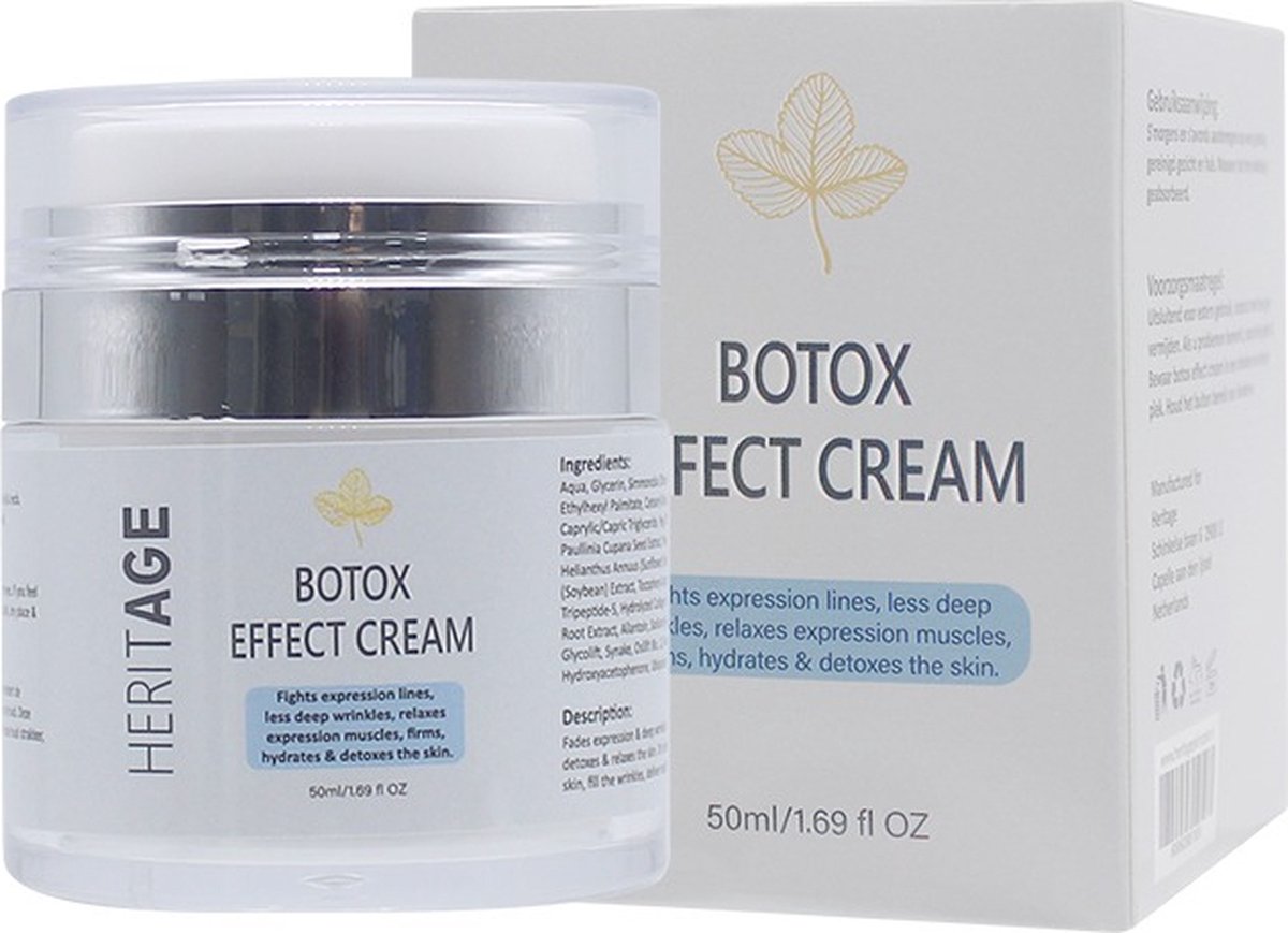Botox effect anti aging /rimpels gezicht dag en nacht creme ( vegan ...