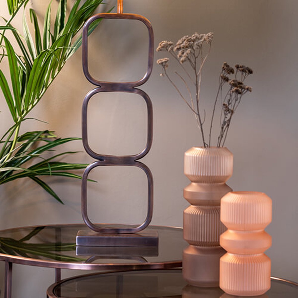 Light & Living vaas Josia | Glas mat | Perzik | ø 12 x 25 cm | bol.com