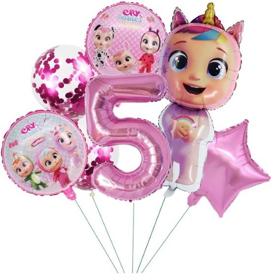 7 pièces ballons en aluminium - cry baby - cry babies - ballons à thème ...
