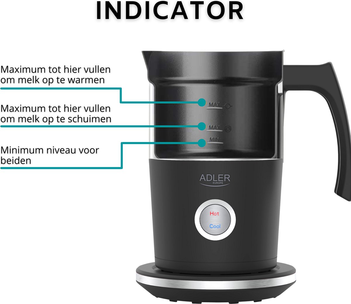 Melkopschuimer - Melkopschuimer electrisch - RVS - Melkschuimer | bol.com