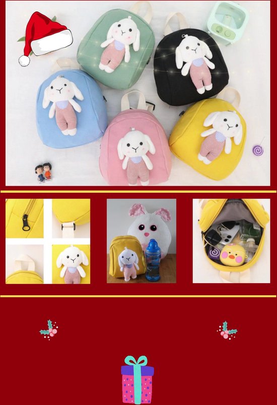 Mini knuffelrugtas met lieve knuffel voor jongens en meisjes tot 3 jaar ...