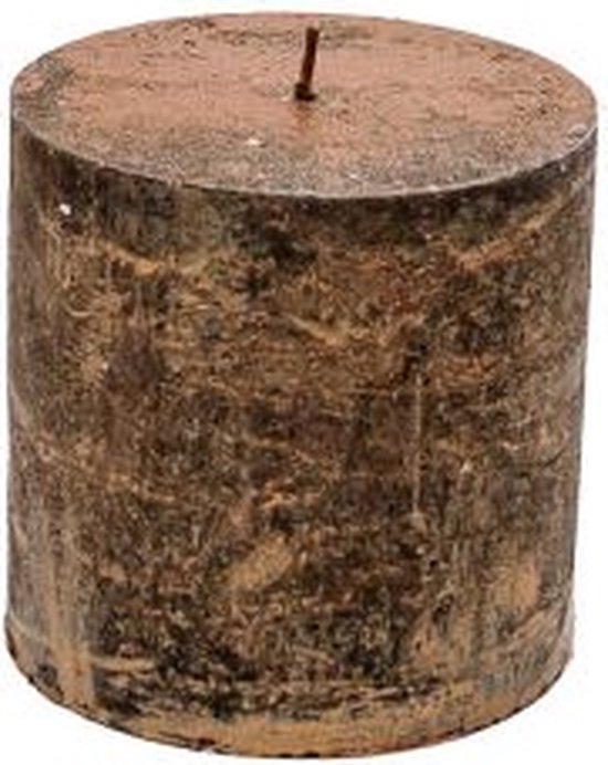 Ornina - Rustieke Kaars 10x10cm - Koper | bol.com