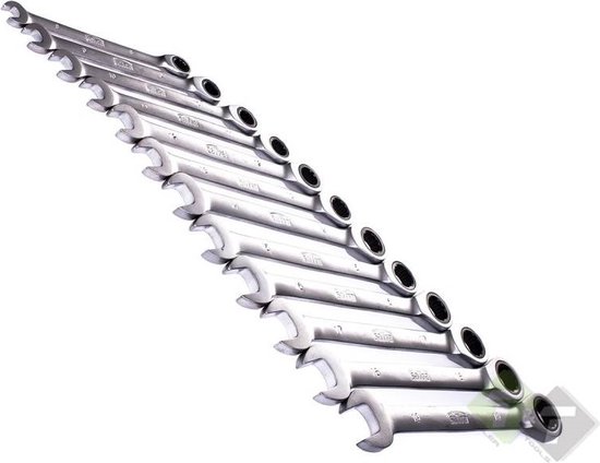 Steek ringratel sleutel set - 12 delig - Sleutelset - SATRA | bol