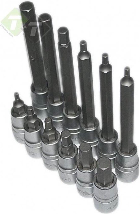 Inbusdoppen set - Inbus doppen - Metrische maten - 12 delig - ASTA | bol