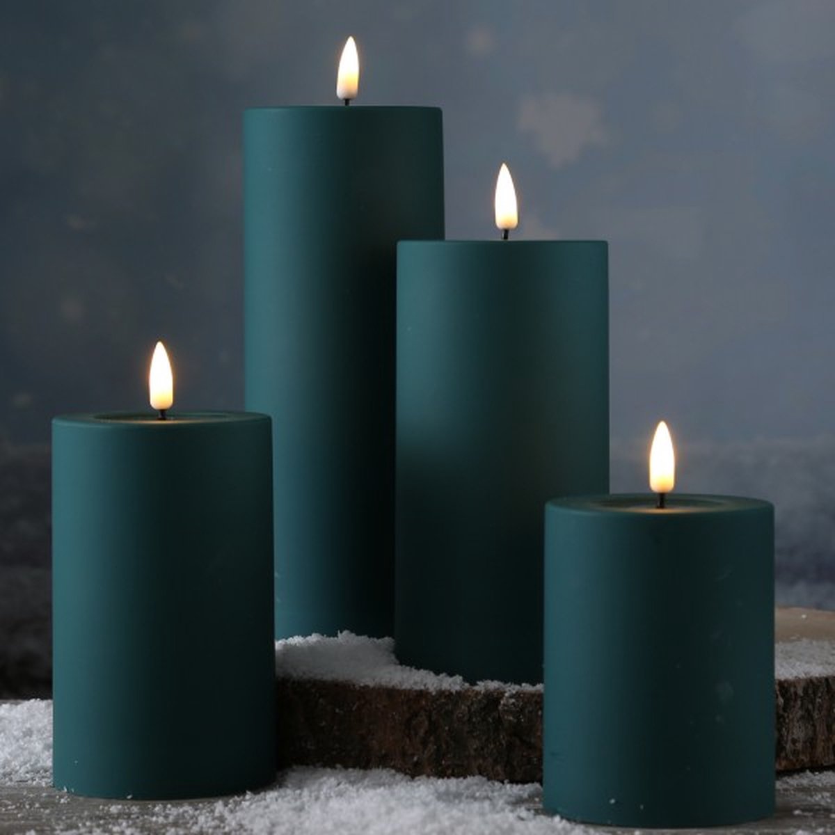 Deluxe Homeart - Led Kaars Donker Groen 5 x 10 cm | bol.com