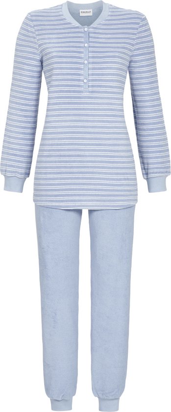 Ringella dames badstof pyjama met stretch - 44 - Blauw | bol.com