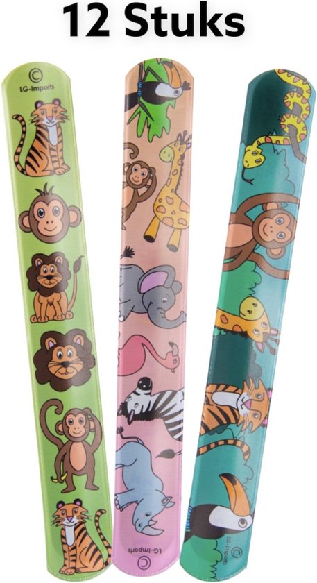 Klaparmband Wilde Dieren – 12 stuks - Uitdeelcadeautjes - Traktatie ...