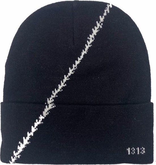 1313- zwarte muts met witte streep | bol.com