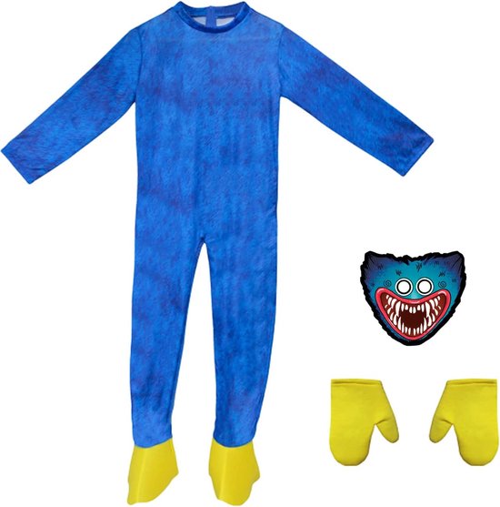 Playtime Poppy Huggy Wuggy verkleedkostuum + masker voor kinderen ...