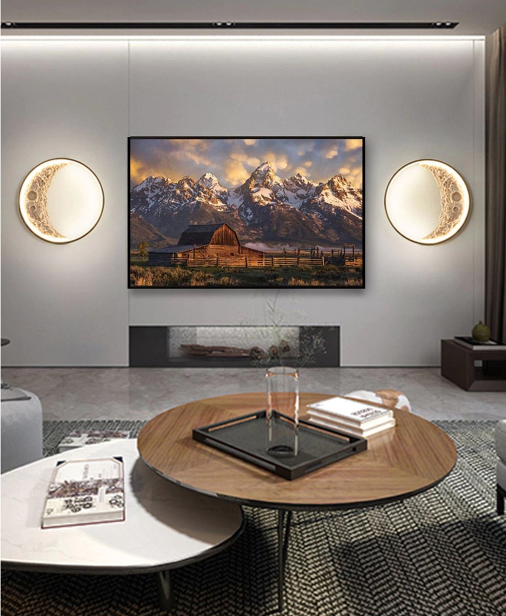 Levabe GROTE Moderne Halve Maan Led Muurlamp - Binnen en Buiten ...