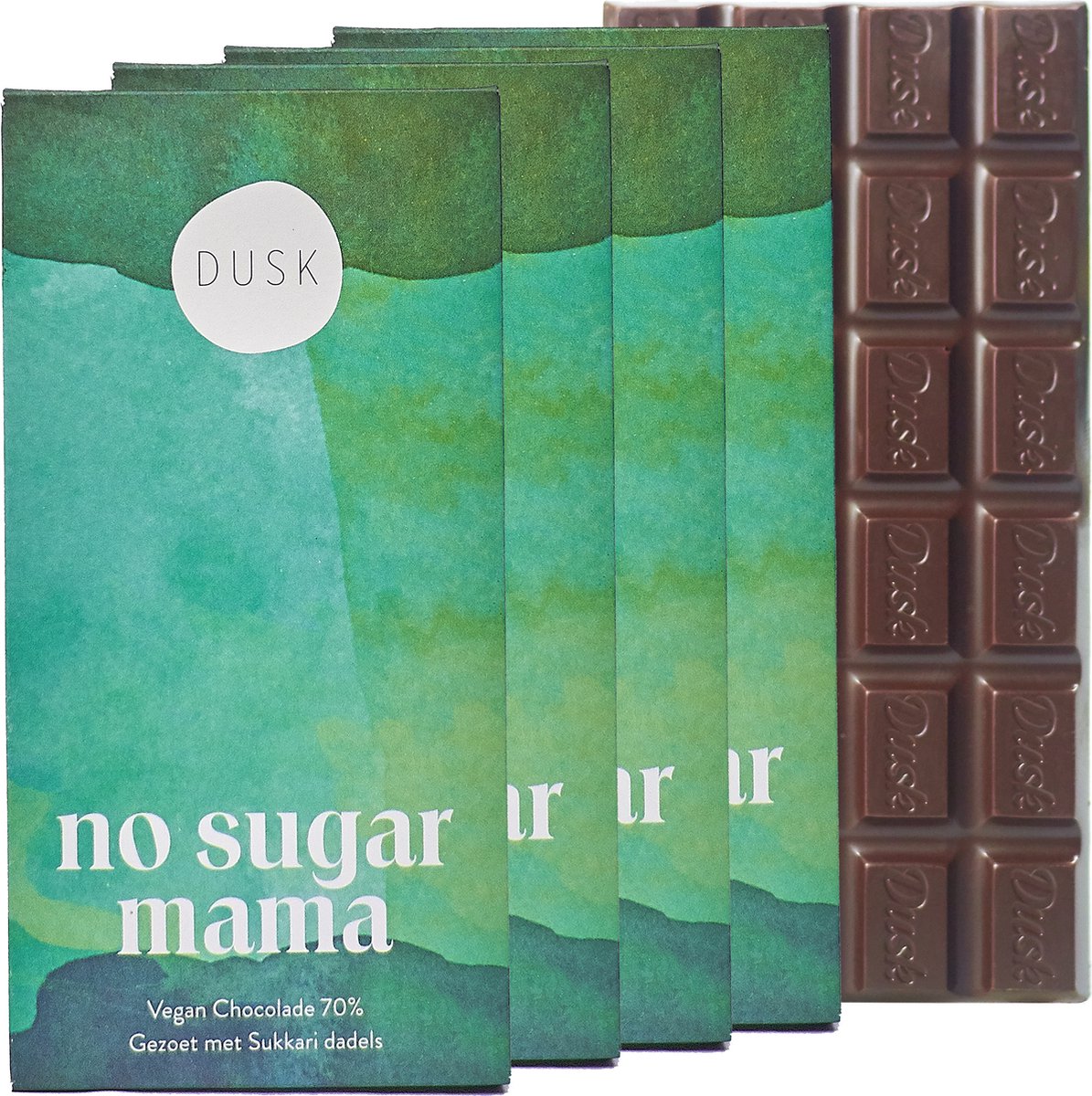 Dusk No Sugar Mama - Pure 70% Chocolade zonder suiker - Vegan - 80 gram ...