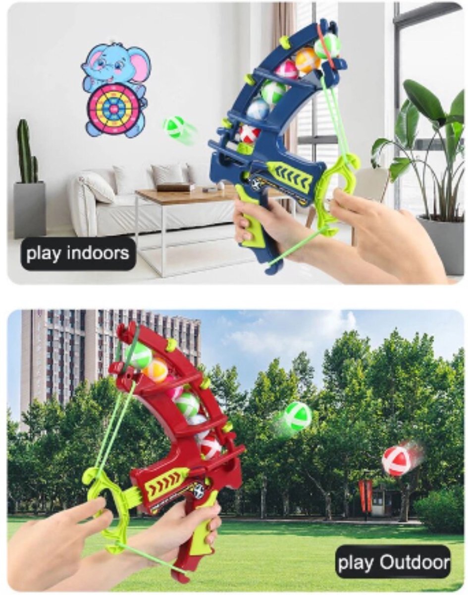 C&M Dartbord Pijl & Boog – Schietspel met Klittenband Ballen – Creatief ...