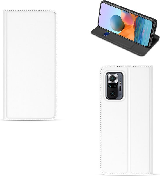Xiaomi Redmi Note 10 Pro Stand Case Hoesje Wit met Pashouder | bol